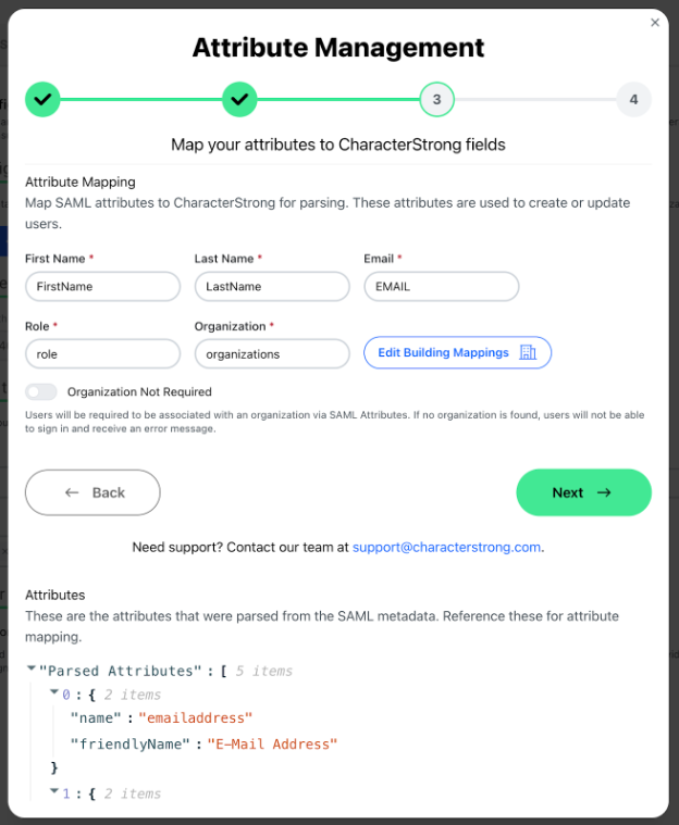 Configuring SSO for CharacterStrong Authentication